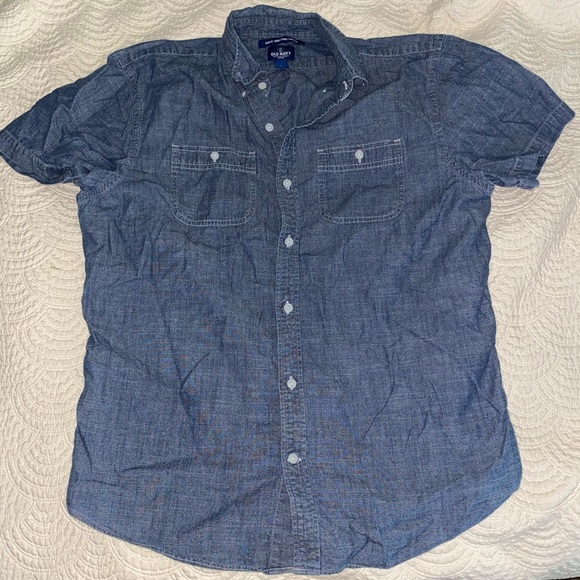 Old Navy | Shirts | Denim Short Sleeve Button Up | Poshmark